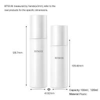 China 100/120ml Plastic White Smooth Cylindrical Bottle with white Lid For Empty trigger sprayer Bottle for sale