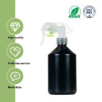 China Plastic 500ml Black Trigger Sprayer Bottles With Transparent Pistol Grip Spray Heads for sale