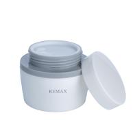 China 50g Oval Shape White Smooth Plastic Bottle With White Lid For Empty Cream Jar for sale