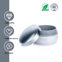 China 50ml White Opaque Plastic Cream Glass Bottle Jars With Silver Lids for sale