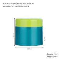 China 40ml Blue Opaque Plastic Empty Cream Jar With Silver White Green Lids for sale