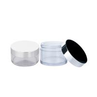 China 100g Transparent Empty Cream Jar With Silver Lid For Skincare Products for sale