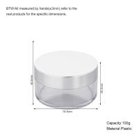 China 100g Transparent Empty Cream Jar With Silver Lid For Skincare Products for sale