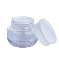 China Glass Empty Cream Jar Thick Bottomed for sale