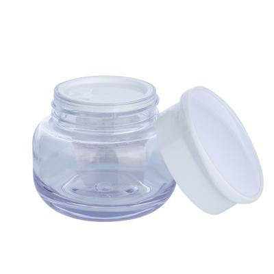 China Glass Empty Cream Jar Thick Bottomed for sale