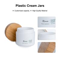 China 50ml White Opaque Plastic Cosmetic Cream Jars With Silver Lids for sale