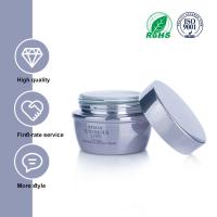 China 50ml Glossy Gray Glass Empty Cream Jar Glass Beauty Jars With Gray Lid for sale