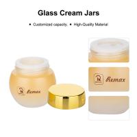 China 30g Round Glass Cosmetic Cream Jar Gradient  Glass Cosmetic Jars With Lids for sale