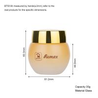 China 30g Round Glass Cosmetic Cream Jar Gradient  Glass Cosmetic Jars With Lids for sale