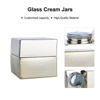 China 60ml Square Empty Cream Jar For Skincare Products 2oz 4oz for sale