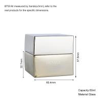 China 60ml Square Empty Cream Jar For Skincare Products 2oz 4oz for sale