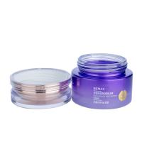 China 55ml Luxurious Empty Cream Jar 2 Oz Cosmetic Jars With Transparent Plastic Lids for sale