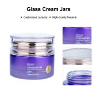 China 55ml Luxurious Empty Cream Jar 2 Oz Cosmetic Jars With Transparent Plastic Lids for sale