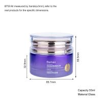 China 55ml Luxurious Empty Cream Jar 2 Oz Cosmetic Jars With Transparent Plastic Lids for sale
