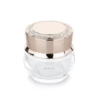 China 35g Clear Glass Empty Cream Jar Double Wall Cosmetic Jars For Skincare Cosmetics for sale
