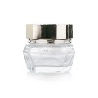 China 35g Transparent Glass Bottle Empty Cosmetic Containers With Gold Honeycomb Lid for sale