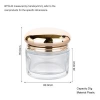 China 35g Cylindrical Transparent Empty Cream Jar Cream Jars Cosmetic Packaging for sale