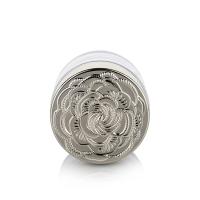 China 35g Oval Shape Transparent Clear Plastic Bottle With Silver Lid For Empty Cream Jar for sale