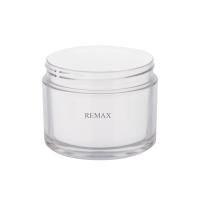 China 100g Cylindrical Transparent Clear Plastic Bottle With Bamboo Lid For Empty Cream Jar for sale