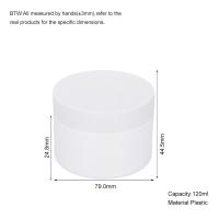 China 120ml Plastic Empty Cream Jar Elegant Same-Color Lid Customization for sale