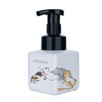 China 300/500ml Plastic white rectangle smooth bottle with black pump for Foam Pump Bottle for sale
