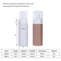 China 150ml Plastic White/Brown Cylindrical Smooth Bottle With White Pump For Foam Pump Bottle for sale