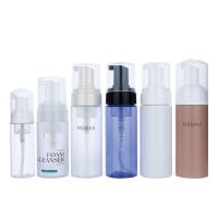 China 50/100/150ml Plastic white/transparent/blue cylindrical smooth/frosted bottle with white/black pump for Foam Pump Bottle for sale