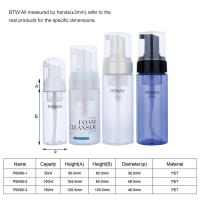 China 50/100/150ml Plastic white/transparent/blue cylindrical smooth/frosted bottle with white/black pump for Foam Pump Bottle for sale