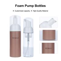 China 50/100/150ml Plastic white/transparent/blue cylindrical smooth/frosted bottle with white/black pump for Foam Pump Bottle for sale