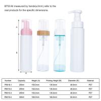 China 200/350ml Plastic White/Transparent/Blue Cylindrical Smooth Bottle With Pink/White Pump For Foam Pump Bottle for sale
