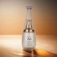 China 60ml Glass Cosmetic Packaging Golden Hued Iridescent Empty Foundation Bottle for sale