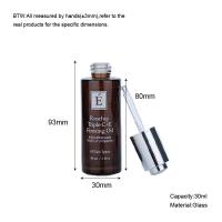 China 30ml Brown/Amber Glass Clear Cylindrical Bottle With Silver/Bamboo/Black Drop For Empty Cosmetic Glass Bottles for sale