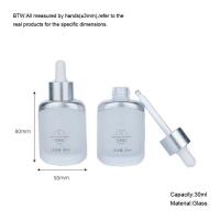 China 30ml Silver Glass Dropper Bottles Transparent Elegant Glass Eye Dropper Bottles for sale