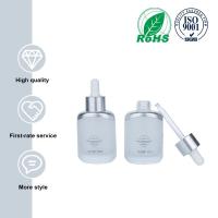 China 30ml Silver Glass Dropper Bottles Transparent Elegant Glass Eye Dropper Bottles for sale