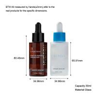 China Complementing Blue Cosmetic Dropper Bottles Matte Black Glass Dropper Bottles Set for sale