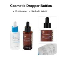 China Complementing Blue Cosmetic Dropper Bottles Matte Black Glass Dropper Bottles Set for sale