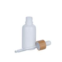 China Smooth 30ml White Cylindrical Cosmetic Dropper Bottles Pink Orange for sale