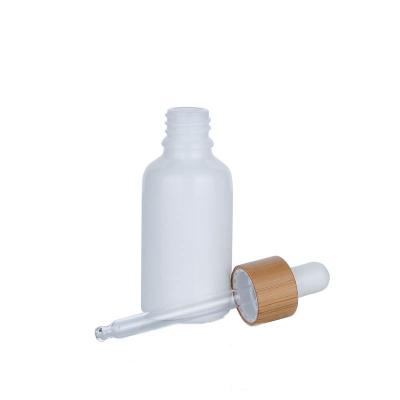China Smooth 30ml White Cylindrical Cosmetic Dropper Bottles Pink Orange for sale