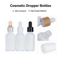 China Smooth 30ml White Cylindrical Cosmetic Dropper Bottles Pink Orange for sale