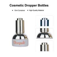 China 20ml White Cylindrical Smooth Glass Bottle With Golden/Silver Drop For Empty Dropper Bottle for sale