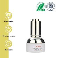 China 20ml White Cylindrical Smooth Glass Bottle With Golden/Silver Drop For Empty Dropper Bottle for sale