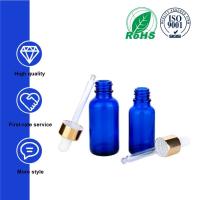 China 25ml 60ml Blue Glass Dropper Bottles 30ml Dropper Bottles With Pipette for sale