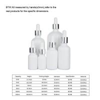 China Ceramic Cosmetic Dropper Bottles Set 10ml 15ml 30ml For Essential Oil for sale