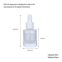 China 25ml Clear Glass Cosmetic Dropper Bottles for sale