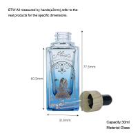 China 30ml Cosmetic Dropper Bottles Essential Oil Dropper Bottles With Gold Collar for sale