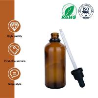 China 100ml Glass Cosmetic Dropper Bottles Essential Oil Clear Brown Glass Bottles for sale