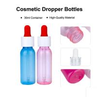 China 30ml White/Transparent Cylindrical Clear Plastic Bottle With White Drop For Empty Dropper Bottle for sale