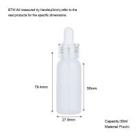 China 30ml White/Transparent Cylindrical Clear Plastic Bottle With White Drop For Empty Dropper Bottle for sale