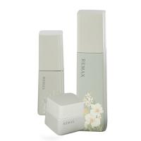 China Luxury Glass Cosmetic Packaging Bottle Skincare Set Matt Green 30ml 100ml 125ml 50g for sale