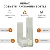 China Luxury Glass Cosmetic Packaging Bottle Skincare Set Matt Green 30ml 100ml 125ml 50g for sale